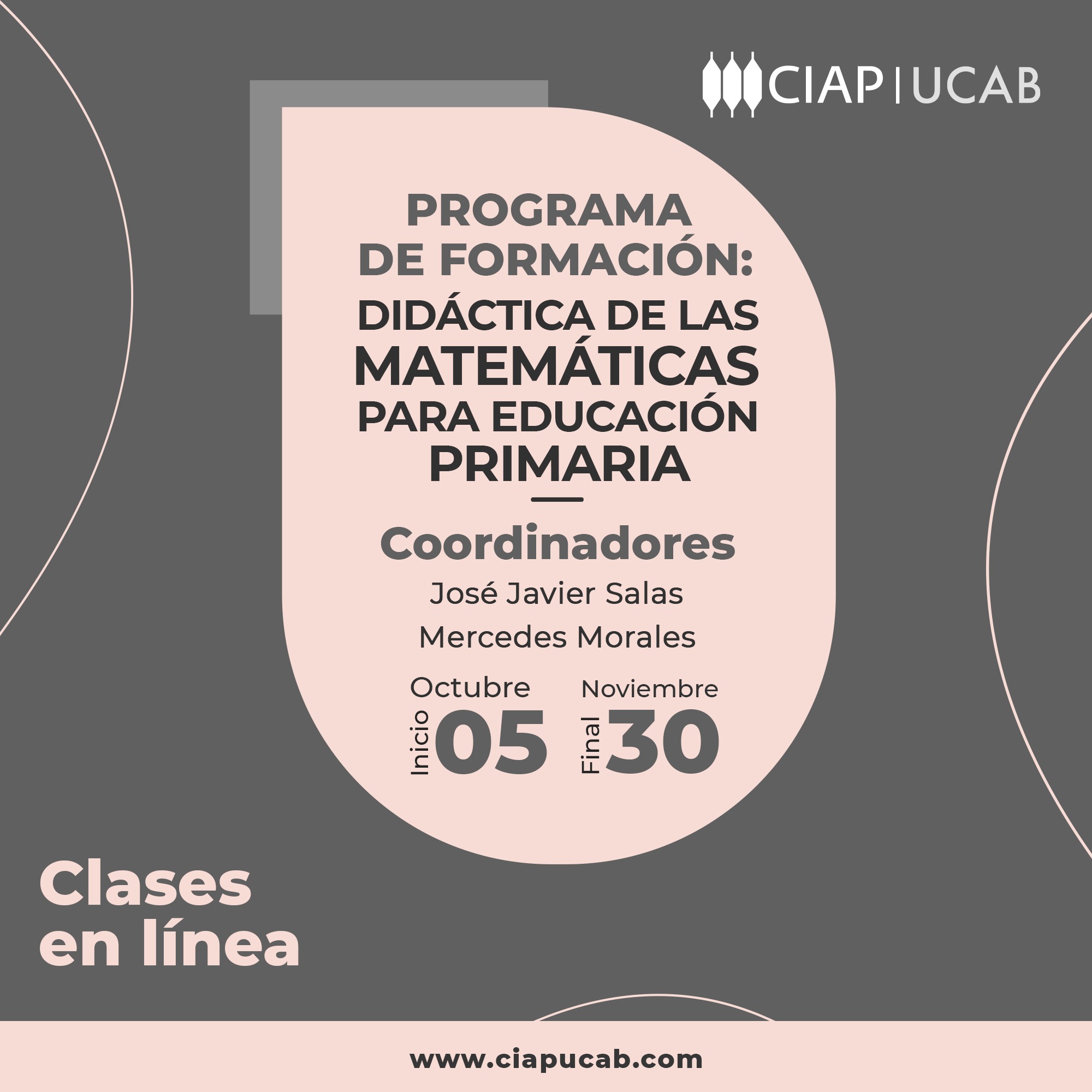 Programa de formación Didáctica de las Matemáticas para educación ... Programa de formación Didáctica de las Matemáticas para educación ...